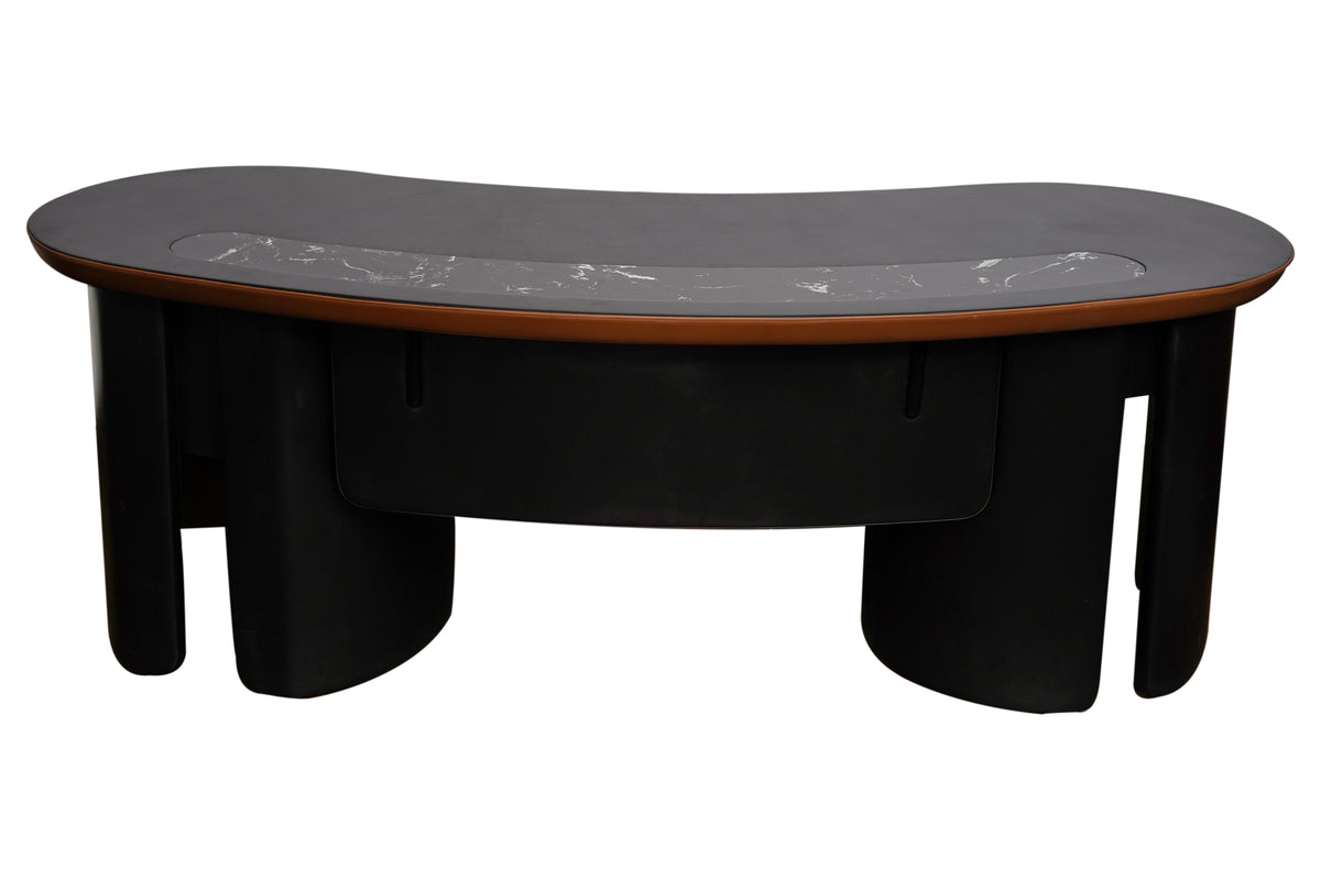Linea - Excutive Table - Black & Brown – Master Offisys