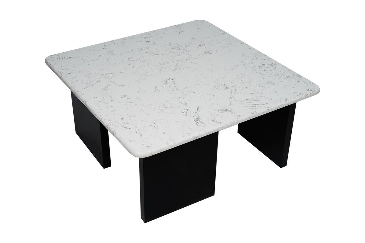 Linea - Coffee Table Square - White & Black – Master Offisys